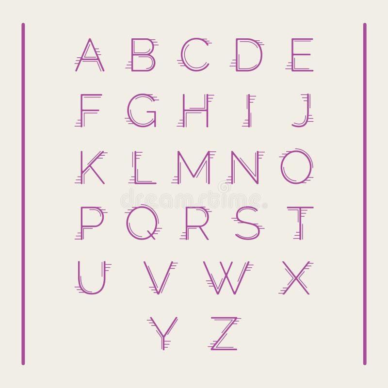 Collection of Alphabets. Vector Illustration Decorative Design Stock ...