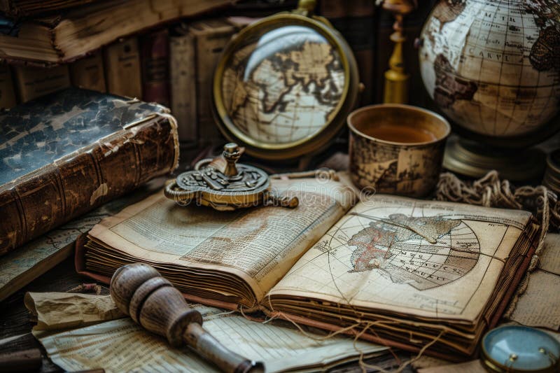 A Collection of Ancient Books, Maps, and Artifacts Creates a Rich ...