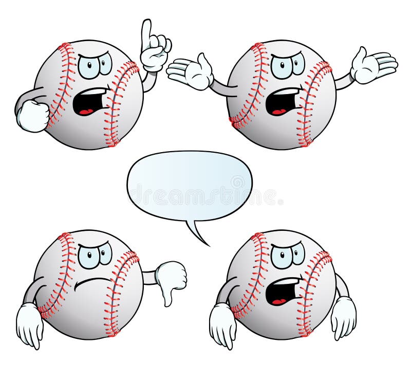 Angry baseball set stock vector. Illustration of face - 29760697