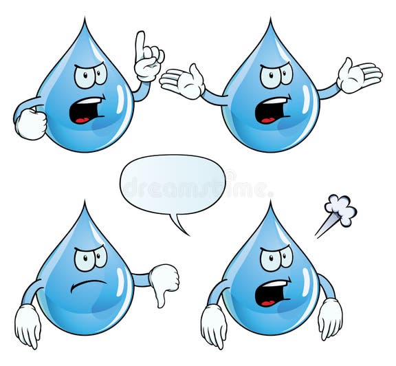 Angry water drop set stock vector. Illustration of drawing - 29884858