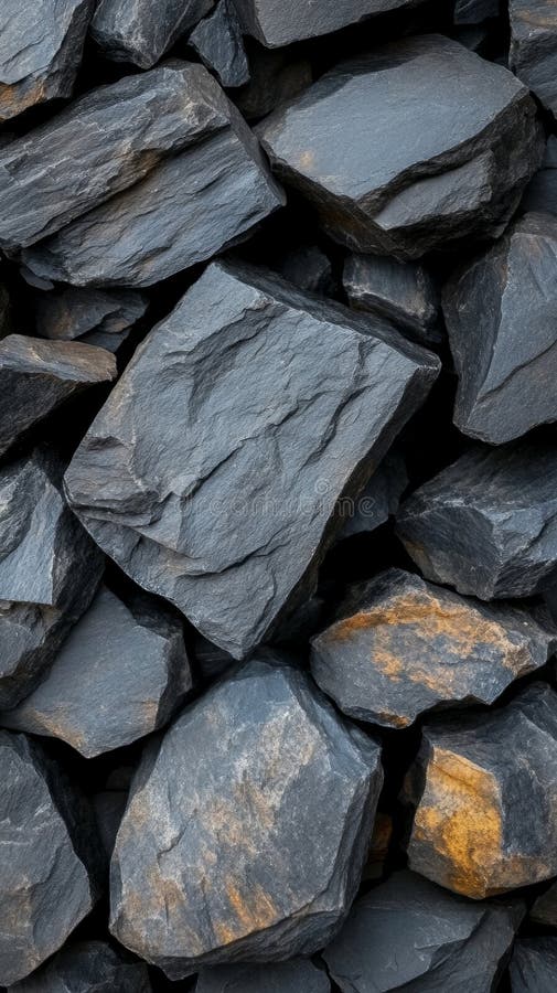 Layers of Anthracite Coal Pile Showcasing Various Textures and Colors ...