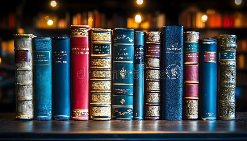 Antique Book Collection stock illustration. Illustration of history ...