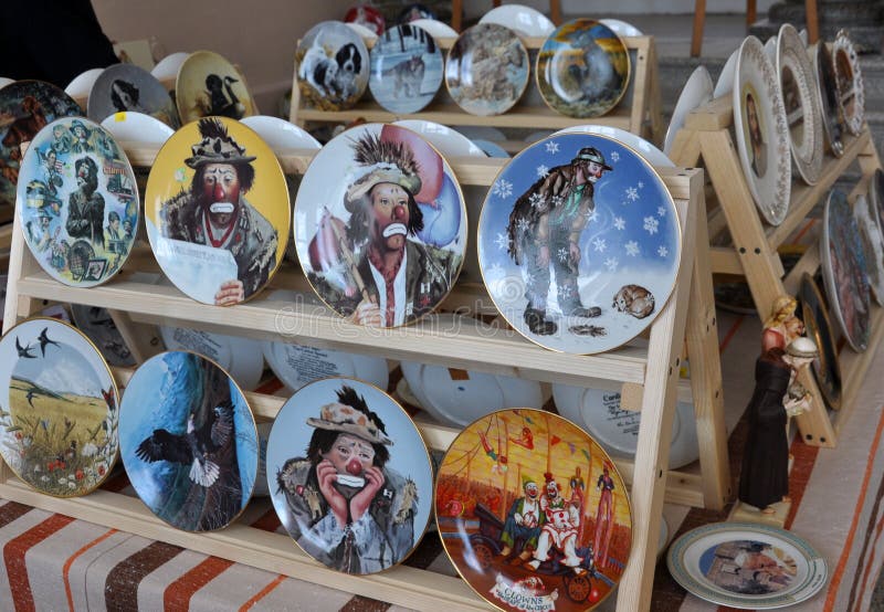 Collection of Antique Decorative Ceramic Plates Editorial Photography ...