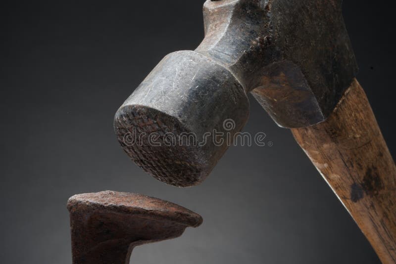 A Collection of Antique Hammers Stock Image - Image of aged ...