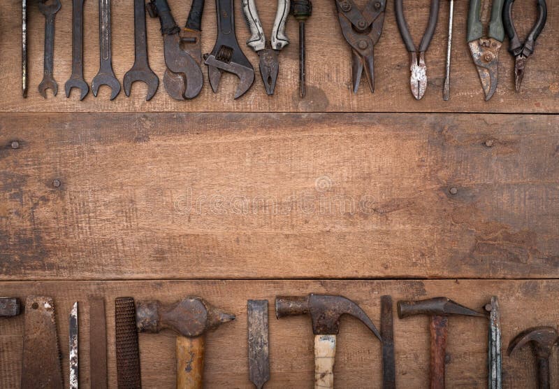 Collection of Antique Woodworking Tools Stock Image - Image of wood ...