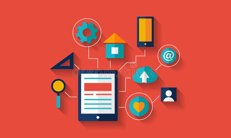 Collection of Application Icons Stock Illustration - Illustration of ...