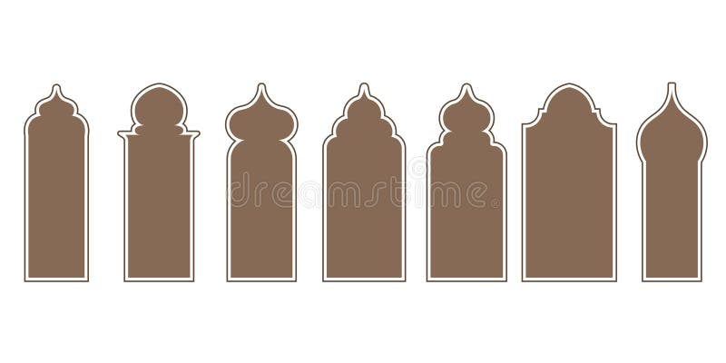 Collection of Arabian Oriental Windows, Arches and Doors. Modern Design ...