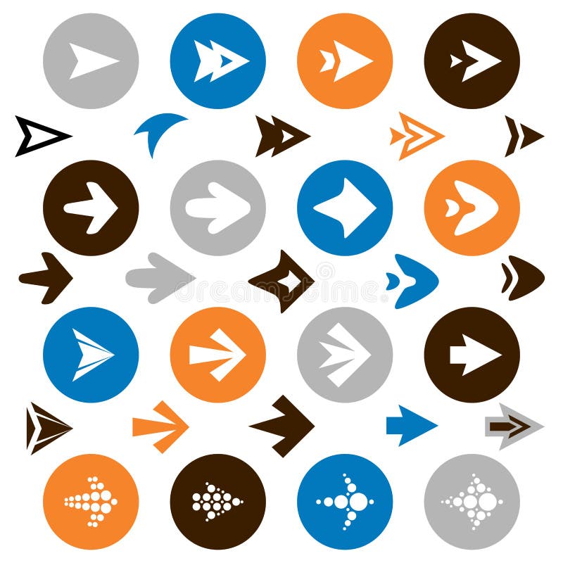 Collection of arrow icons stock vector. Illustration of cursor - 34692899