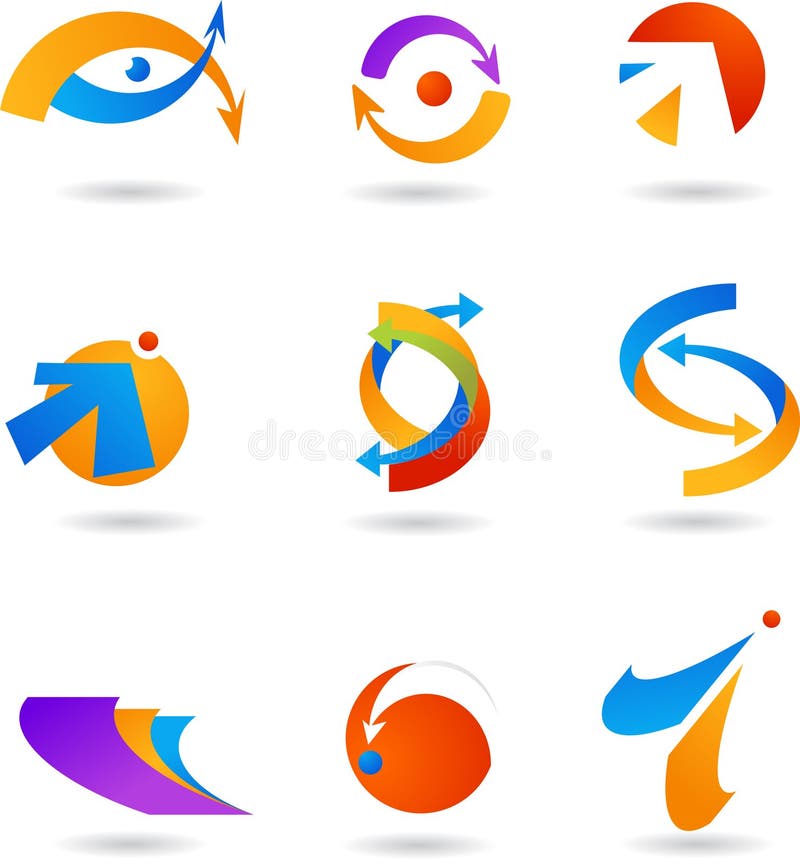 Collection of arrow logos stock vector. Illustration of design - 7854524