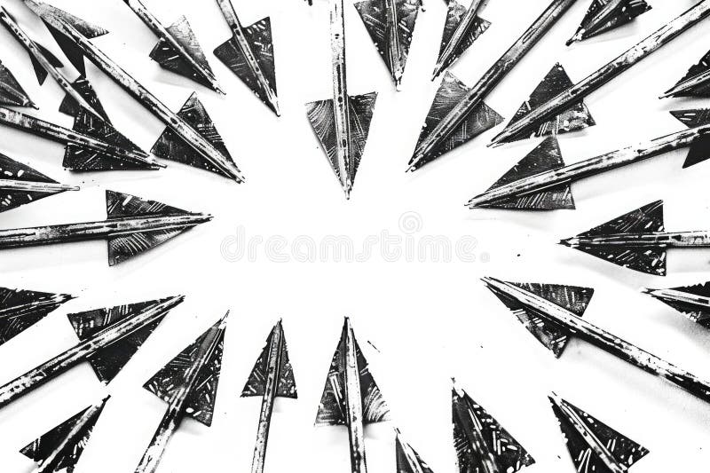 A Collection of Arrows Forming a Circular Shape Stock Image - Image of ...