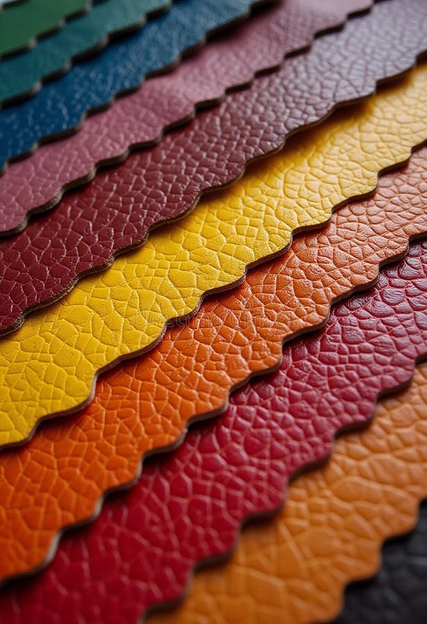 A Collection of Artificial Leather Samples Showcases a Harmonious Blend ...