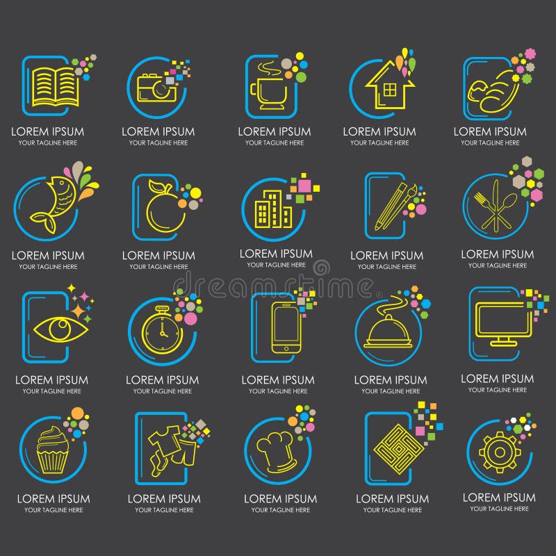 Collection of Assorted Icons. Vector Illustration Decorative Design ...