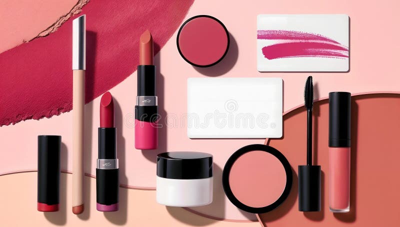 Assorted Makeup Products for a Vibrant Look. Highlight Your Beauty with ...