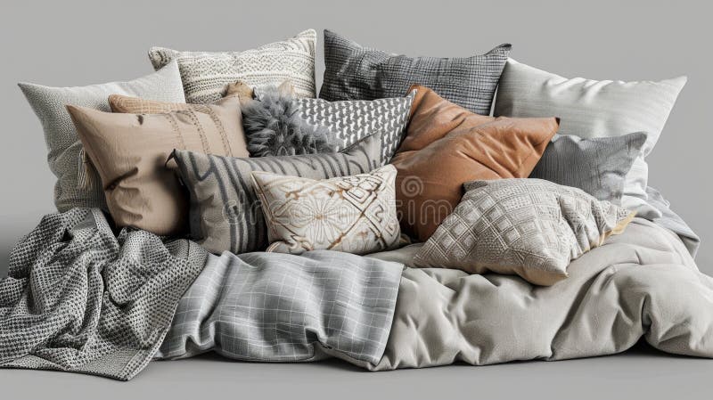 Colorful Throw Pillows stock image. Image of vibrant - 372329343