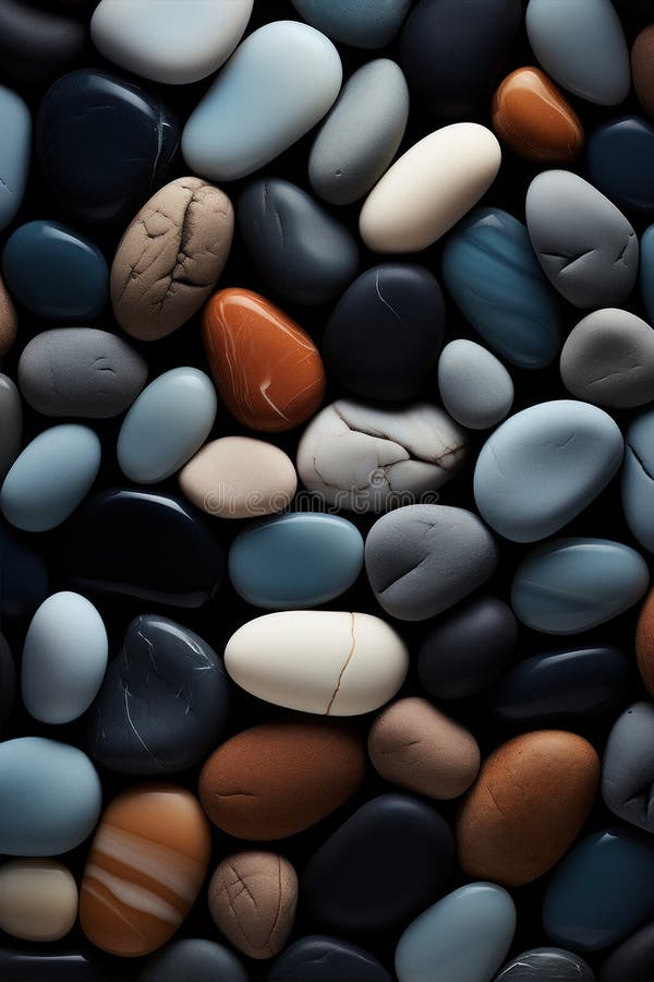 A Collection of Assorted Smooth, Colorful Pebbles, Perfect for ...