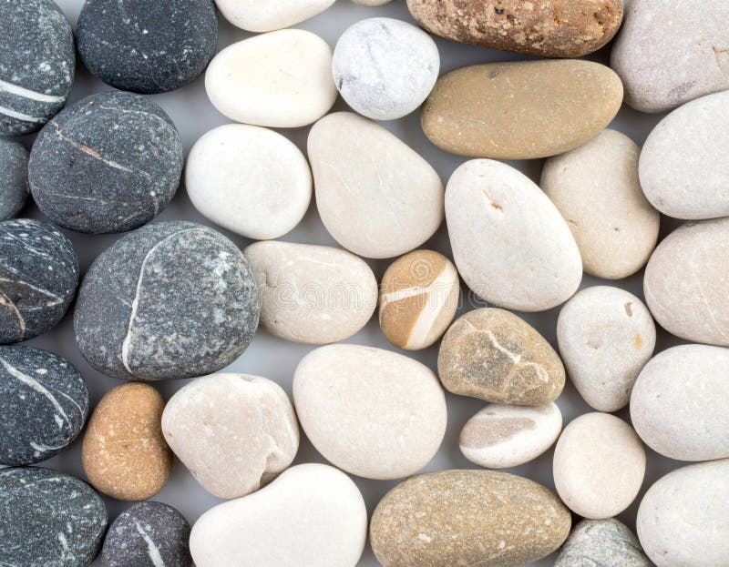 Collection of Assorted Smooth Gray and White Pebbles Texture Background ...