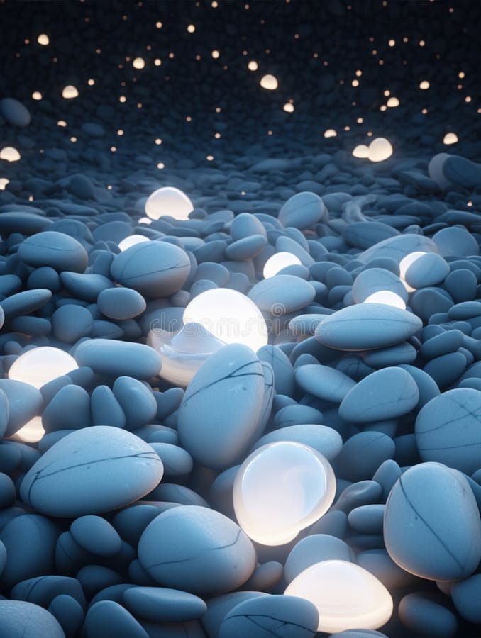 A Collection of Assorted Smooth, Luminescent Glowing with Magical ...