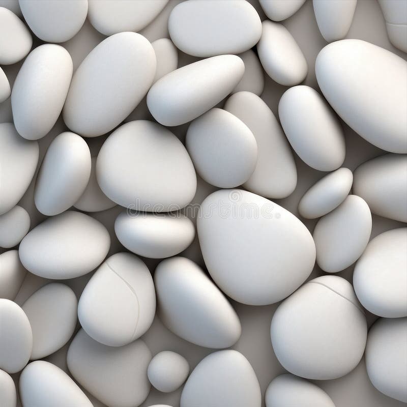 A Collection of Assorted Smooth White Pebbles, Perfect for Backgrounds ...