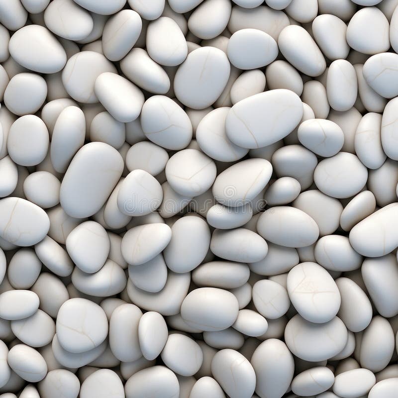 A Collection of Assorted Smooth White Pebbles, Perfect for Backgrounds ...