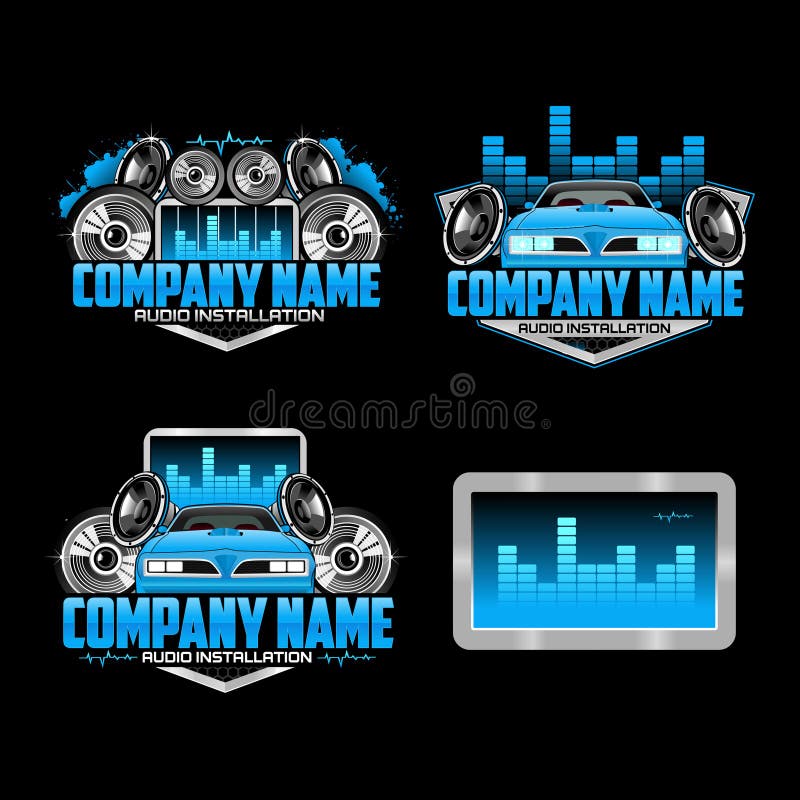 Collection of Audio Car Logo Template Stock Vector - Illustration of ...