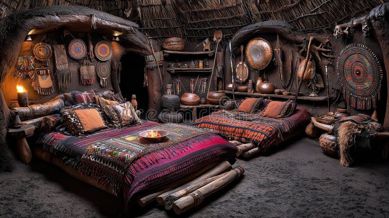 Authentic Rural and Tribal Interiors Stock Photo - Image of african ...