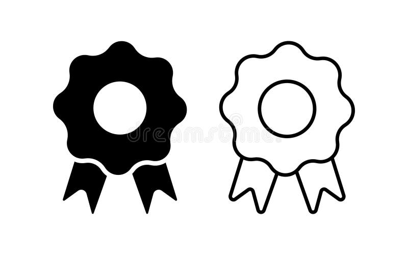Collection of Award or Certificate Icon Vector Illustration Stock ...