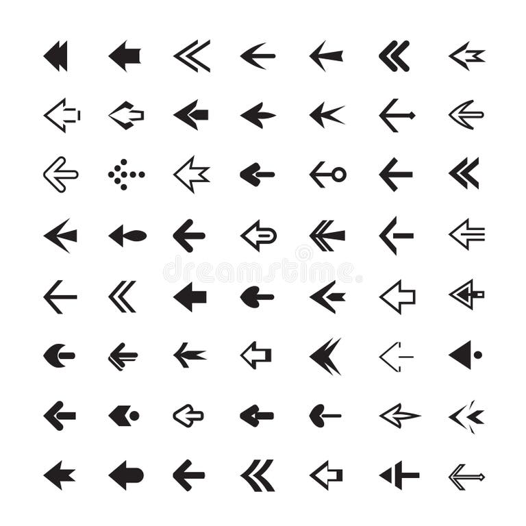 Collection of back arrows. stock vector. Illustration of drawing - 99251886