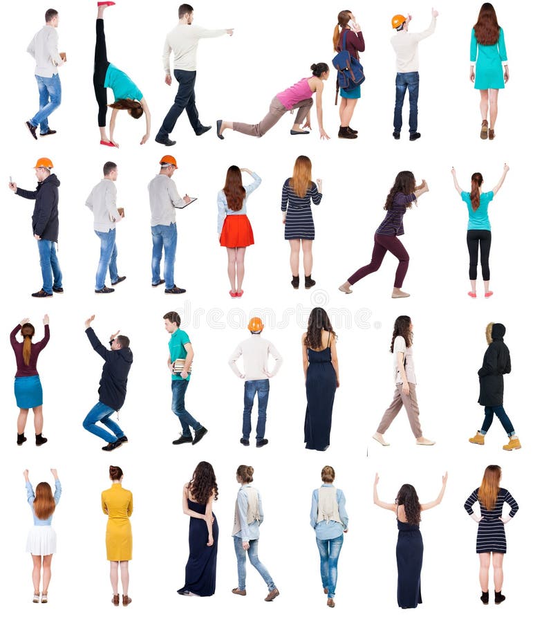 Going People in Motion Set. Stock Image - Image of isolated, collection ...