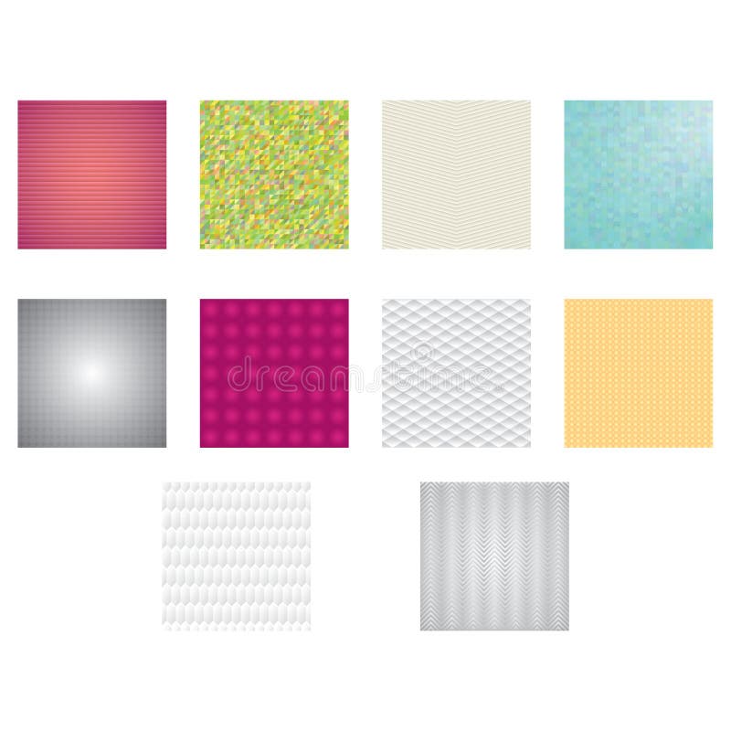 Collection of Background Textures. Vector Illustration Decorative ...