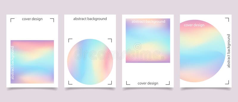 Collection of Backgrounds with Holographic Effect. Set of Cover or ...