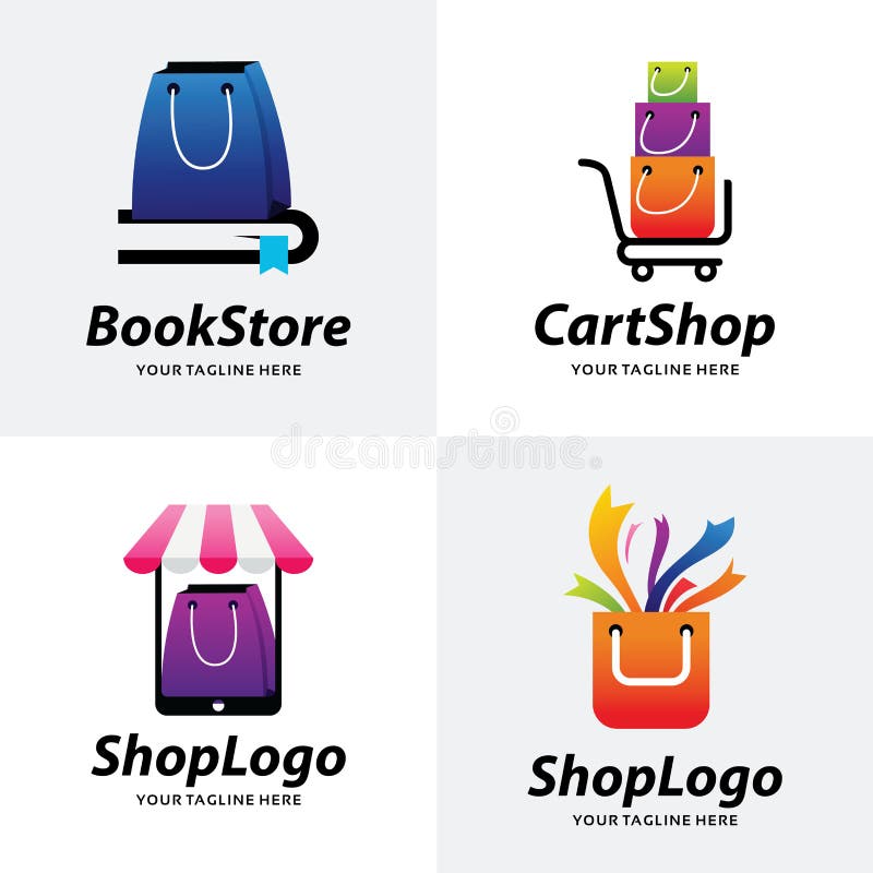 Collection of Shop Logo Template Design Template Stock Vector ...