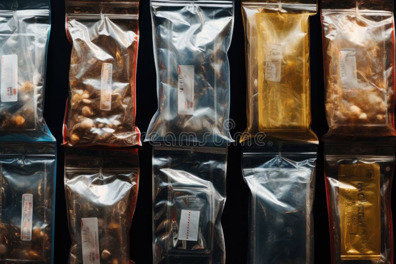 A Collection of Bags of Nuts Placed on a Table. Suitable for Various ...