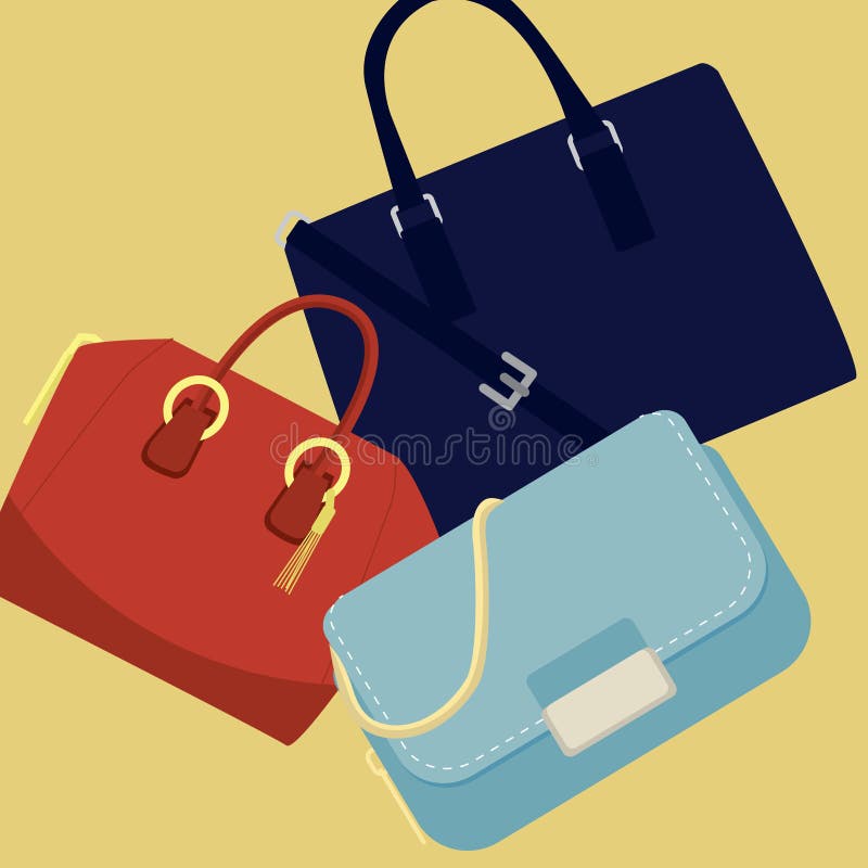 Collection of Bags. Vector Illustration Decorative Design Stock Vector ...