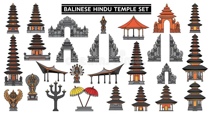 Hindu Temple Structures Stock Illustrations – 201 Hindu Temple ...