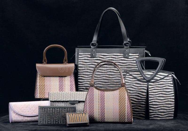 The Collection of Bamboo Handbag Stock Photo - Image of elegant, design ...