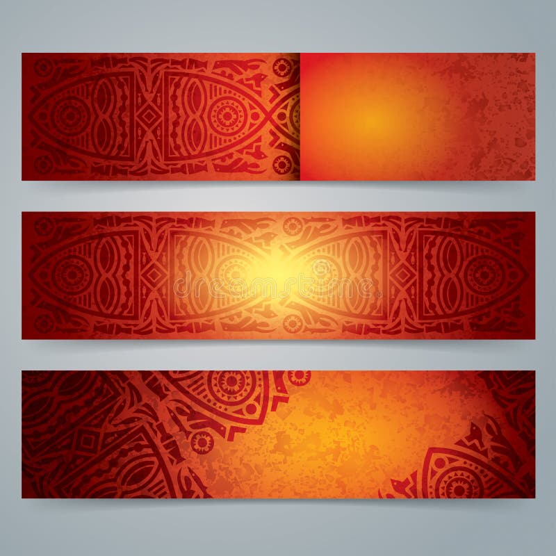 Collection Banner Design, African Art Background. Stock Vector - Image ...