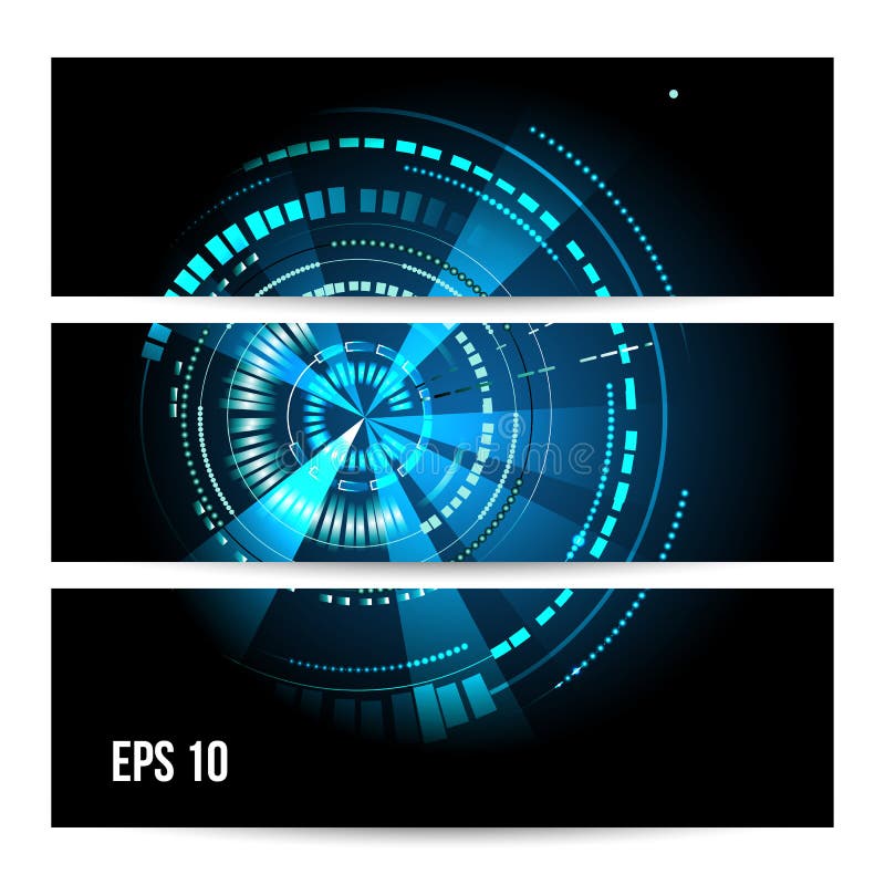 Collection Banner Design, Futuristic Background, Vector Illustration ...