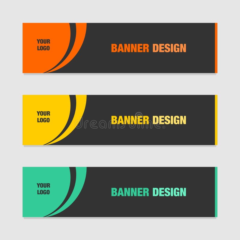 Collection of Banner Design Template Stock Vector - Illustration of ...