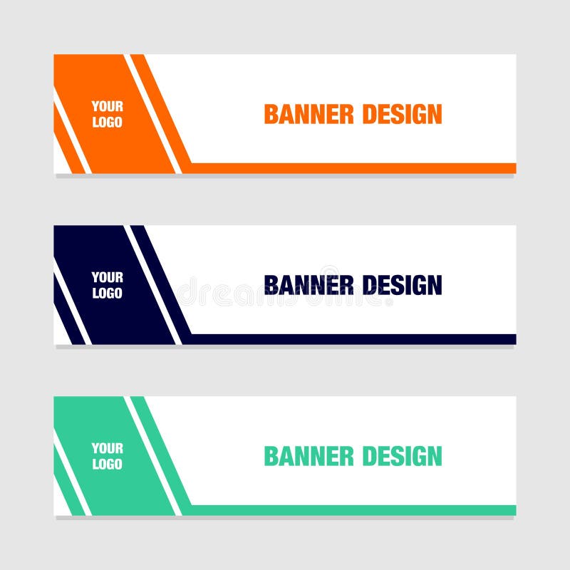 Collection of Banner Design Template Stock Vector - Illustration of ...