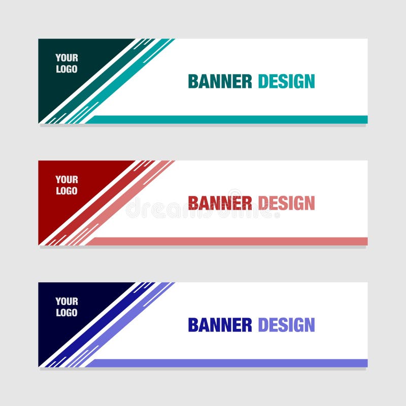 Collection of Banner Design Template Stock Vector - Illustration of ...