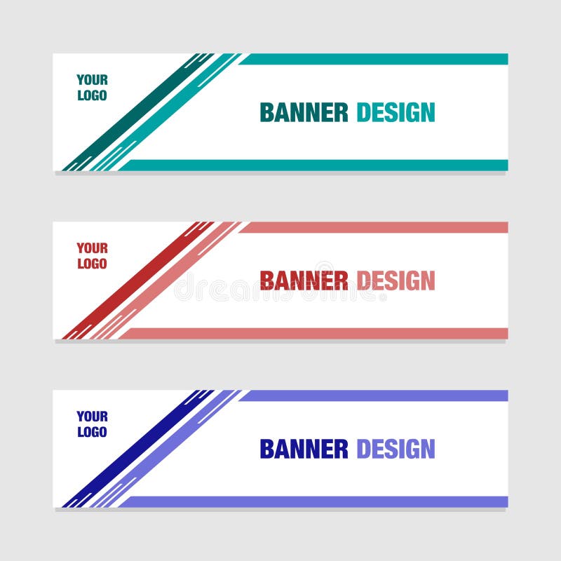 Collection of Banner Design Template Stock Vector - Illustration of ...