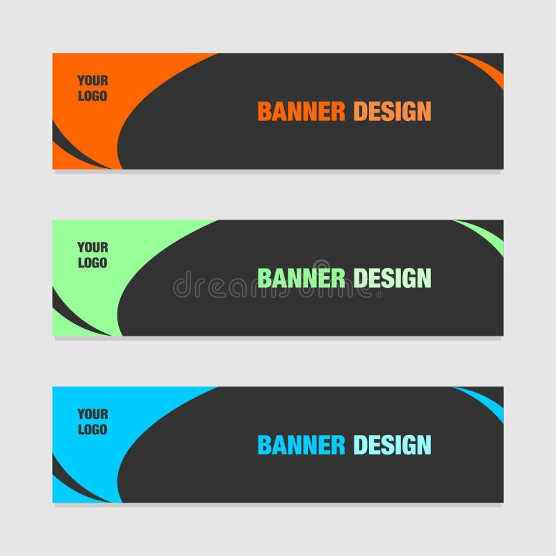 Collection of Banner Design Template Stock Vector - Illustration of ...