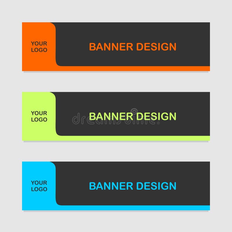 Collection of Banner Design Template Stock Vector - Illustration of ...