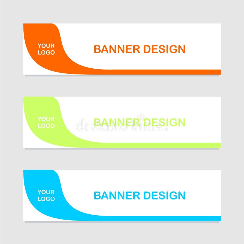 Collection of Banner Design Template Stock Vector - Illustration of ...