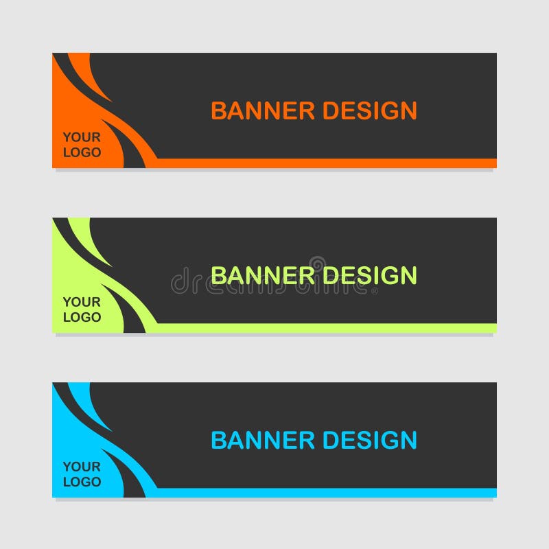 Collection of Banner Design Template Stock Vector - Illustration of ...