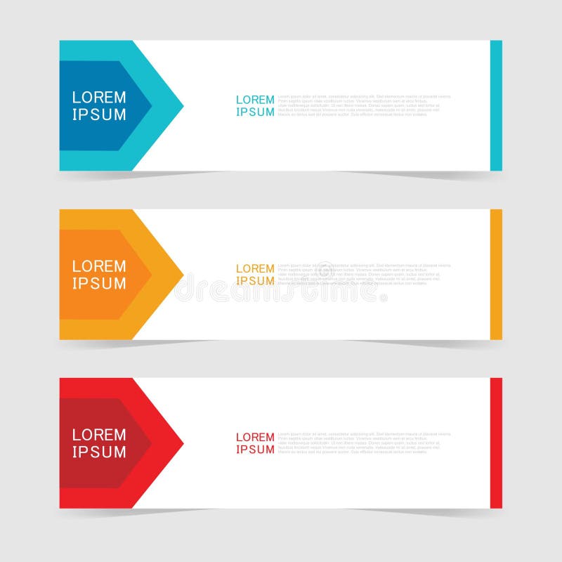 Collection of Banner Design Template Stock Vector - Illustration of ...