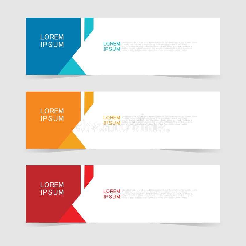 Collection of Banner Design Template Stock Vector - Illustration of ...