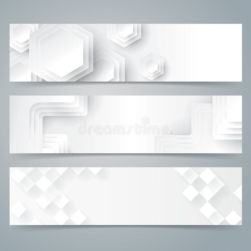 Collection Banner Design, White Background. Stock Vector - Illustration ...