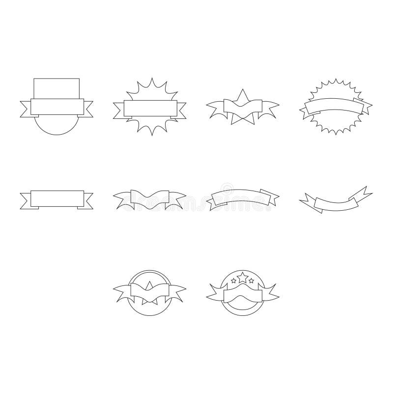 Banner icon set stock vector. Illustration of ribbon - 277709680