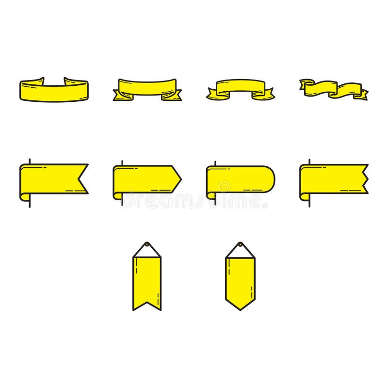 Banner icon set stock vector. Illustration of banner - 277710746